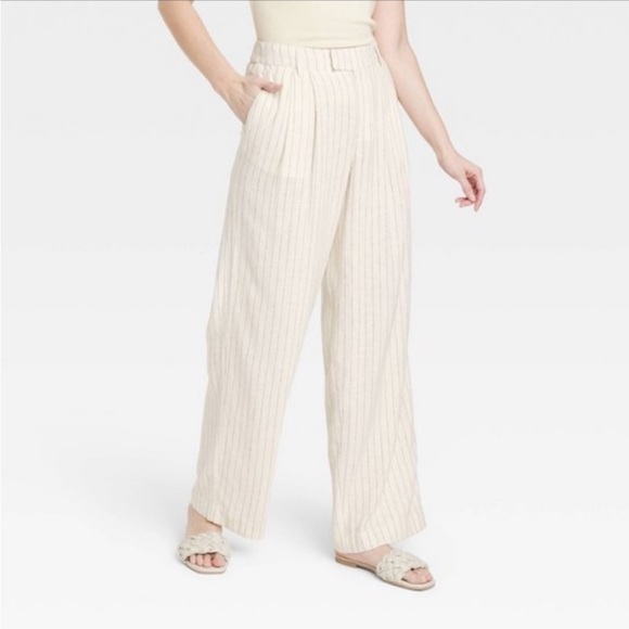 a new day | Pants & Jumpsuits | Womens High Rise Linen Wide Leg ...